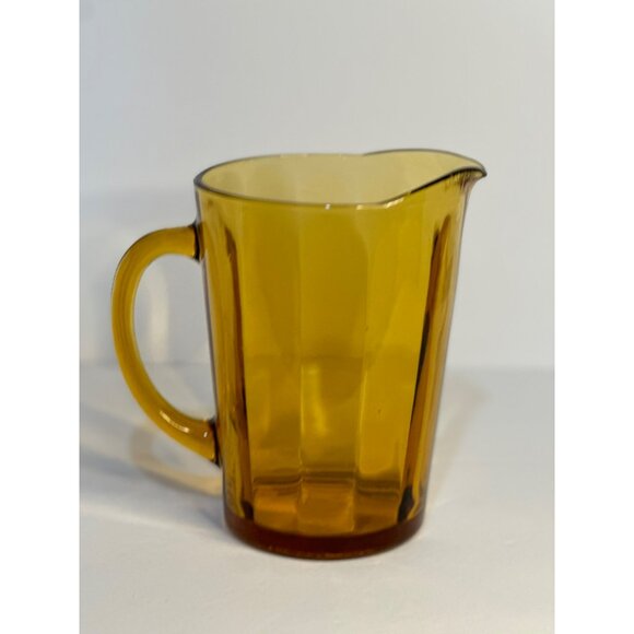 Indiana Glass | Accents | Vtg Indiana Glass Amber Faceted Water Iced ...